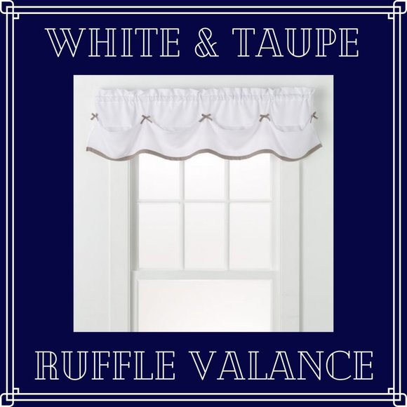 Saturday Knight Limited | Accents | Nwt Taupe And White Tuck Valance ...